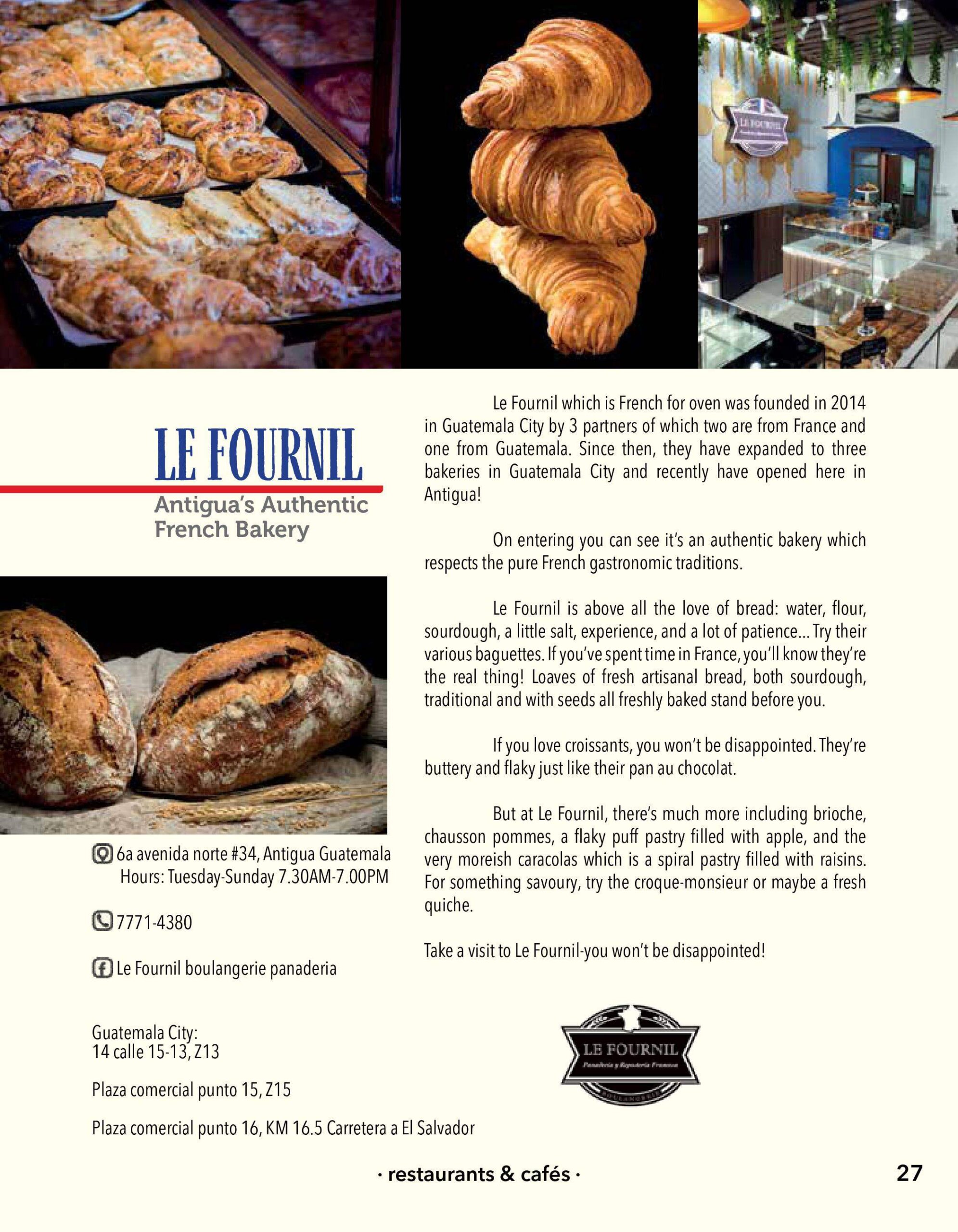 Le Fournil- Antigua’s Authentic French Bakery - Qué Pasa Magazine