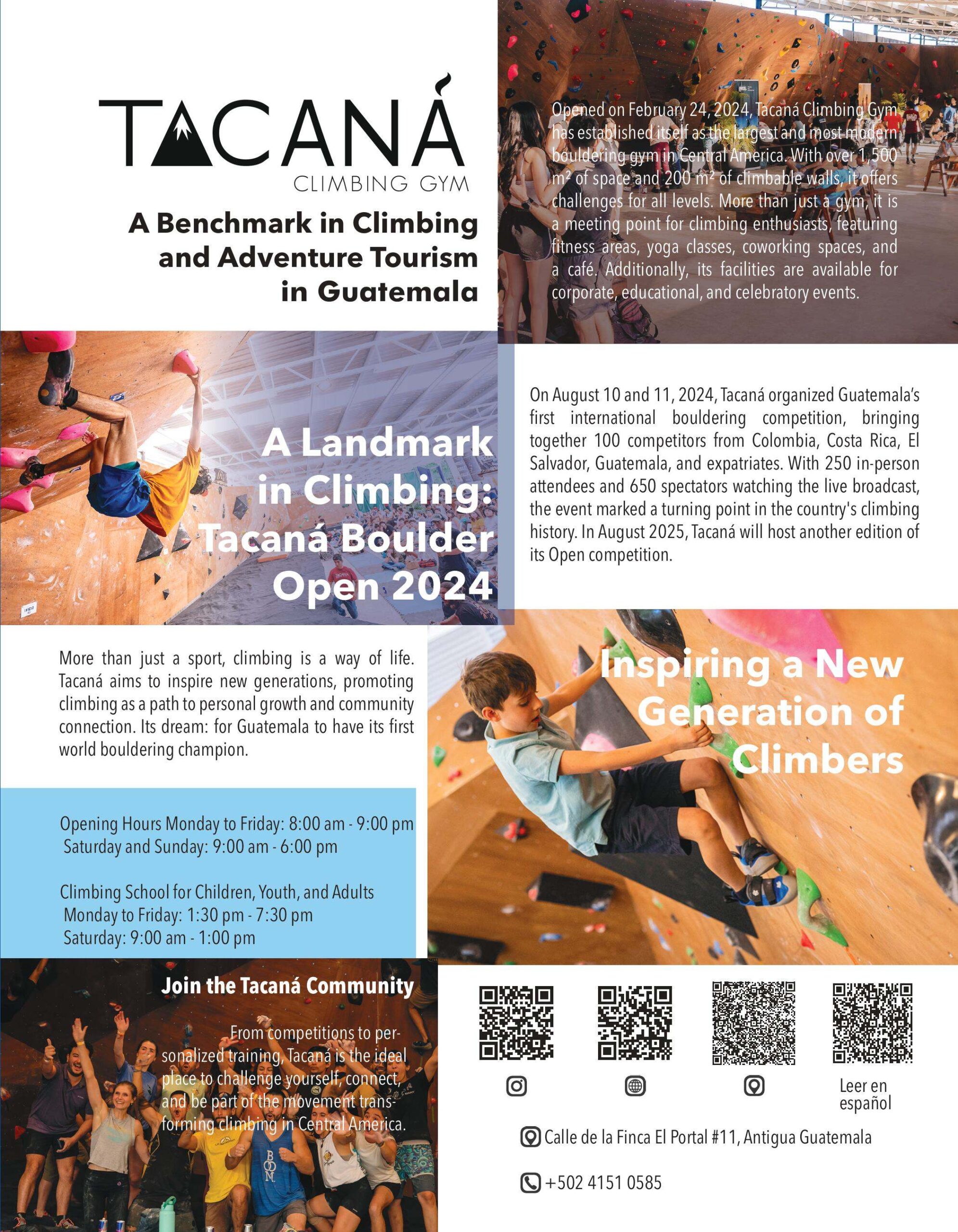 Tacaná Climbing Gym Antigua Guatemala - Qué Pasa Magazine
